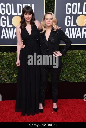 Kate McKinnon, right, and her sister Emily Lynne Berthold arrive at the ...