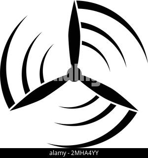 wind fan logo illustration design Stock Vector Image & Art - Alamy