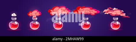 Love potion bottle animation sprite sheet isolated on background ...