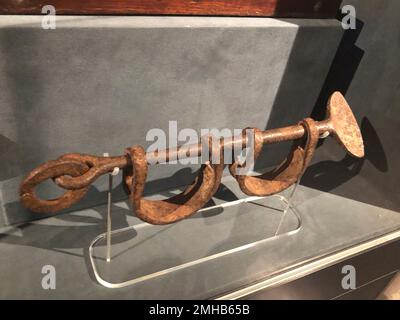Iron shackles 18th century Stock Photo - Alamy