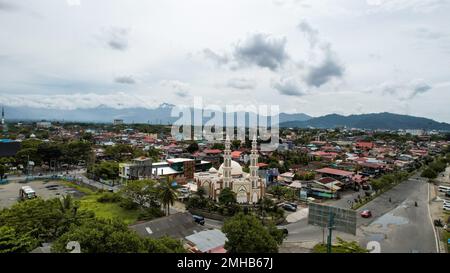 Aerial view of Mujahidin Mosque Largest Masjid in Padang, Ramadan Eid ...