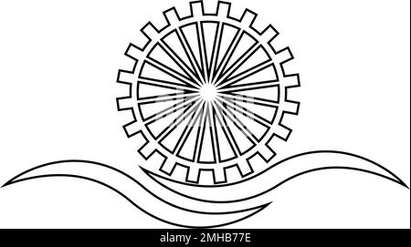 water wheel logo vektor template Stock Vector Image & Art - Alamy