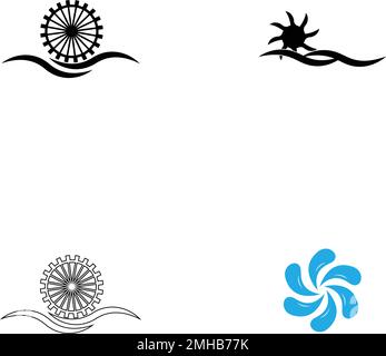 water wheel logo vektor template Stock Vector Image & Art - Alamy