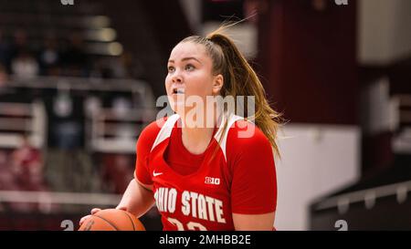 Ohio State's Rebeka Mikulasikova plays against North Alabama during an ...