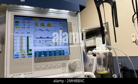 Hospital Monitors anesthesia machine blood pressure oxygen level heart ...