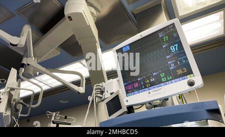 Hospital Monitors anesthesia machine blood pressure oxygen level heart ...