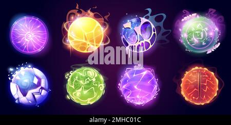 electric orb set cartoon vector illustration Stock Vector Image & Art ...