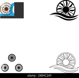 water wheel logo vektor template Stock Vector Image & Art - Alamy