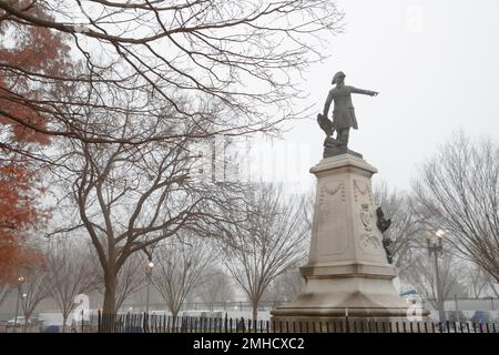 General Rochambeau Statue Lafayette Park Autumn Washington DC. In ...