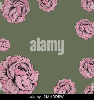 Pink rose vintage frame design vector Stock Vector Image & Art - Alamy