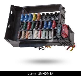 Different colors of car fuses Stock Photo - Alamy