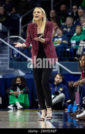Florida State head coach Brooke Wyckoff looks on during the second half ...