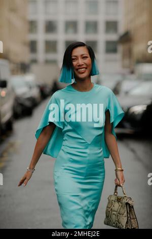 Street style, Molly Chiang arriving at Givenchy Spring Summer 2024 show ...