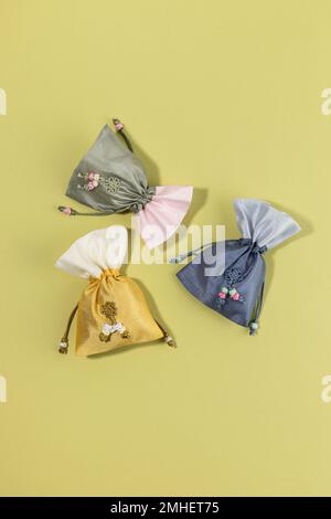 collection of korean traditional objects lucky bag Stock Photo - Alamy