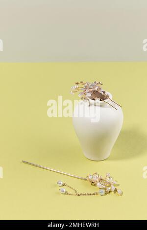 collection of korean traditional objects pottery and binyeo Stock Photo ...