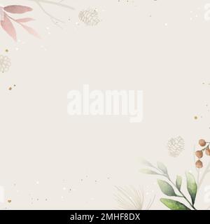 Blank leafy frame social ads template vector Stock Vector Image & Art ...