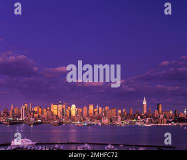 1993 HISTORICAL MIDTOWN SKYLINE HUDSON RIVER MANHATTAN NEW YORK CITY ...