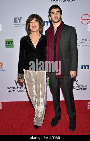 Christiane Amanpour, left, and her son Darius John Rubin arrive at the ...