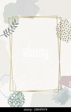 beige color background with rectangle frame logo forest with moose ...