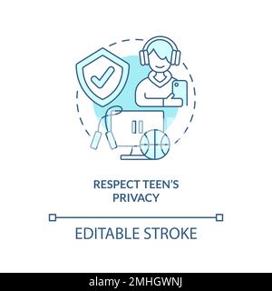 Respect teen privacy concept icon Stock Vector Image & Art - Alamy
