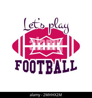 American football logo template-lets play football. Rugby badge ...