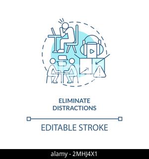 Eliminate distractions concept icon Stock Vector Image & Art - Alamy