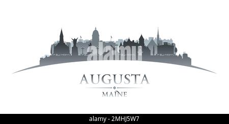 Augusta Maine city skyline silhouette. Vector illustration Stock Vector ...