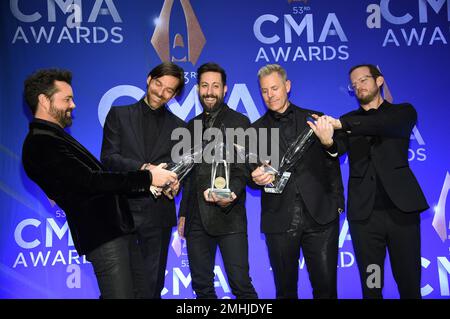Old Dominion band members, from left, Brad Tursi, Geoff Sprung, Matthew ...