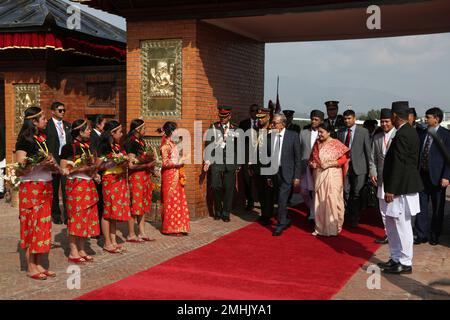 Nepalese President Bidhya Devi Bhandari welcome first lady of ...