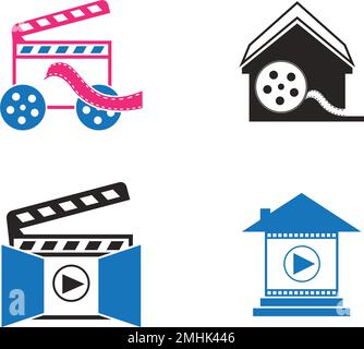 production house icon logo vector design template Stock Vector Image ...