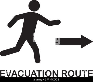 emergency evacuation route icon vector symbol design Stock Vector Image ...