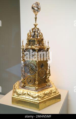 Masterpiece clock from around 1650s at the British Museum, London, UK ...