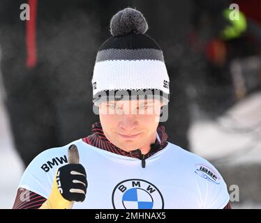 KEISINGER Felix (Germany) at the finish line, GER, IBSF Skeleton World ...