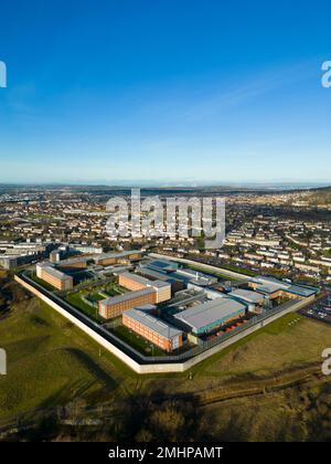 Aerial view of HMP Edinburgh prison in Edinburgh, Scotland, UK Stock ...