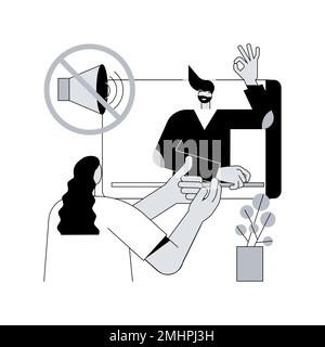 Sign language tutor isolated cartoon vector illustration Stock Vector ...