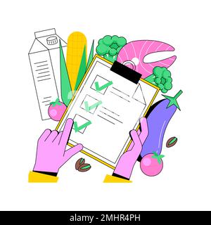 Flexitarian meal plan isolated cartoon vector illustrations Stock ...