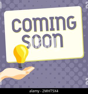 Writing displaying text Coming Soon. Business concept something is ...