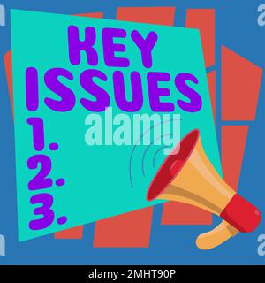 Text sign showing Key Issues. Internet Concept vital or unsettled ...