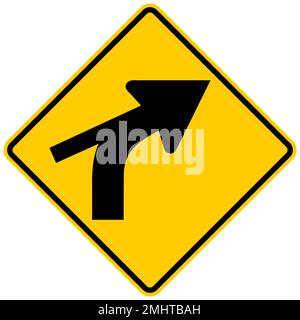 Combination curve with cross road intersection warning sign Stock Photo ...