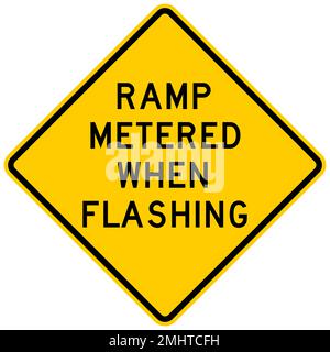 When flashing warning sign Stock Photo - Alamy