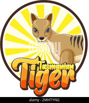 Tasmanian tiger extinction animal illustration Stock Vector Image & Art ...