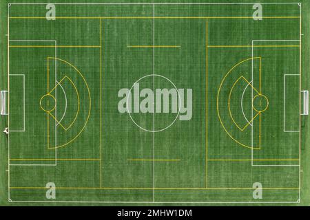 Aerial view of a multi-use playfield with soccer/lacrosse fields and a ...