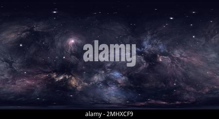 360° view of Space nebula with stars. Virtual reality environment 360 ...