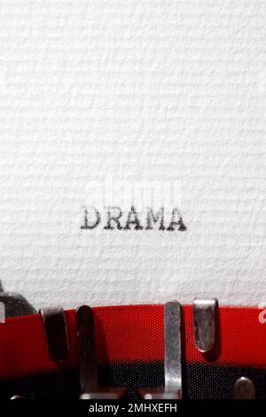Drama word written with a typewriter Stock Photo - Alamy