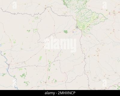 Amambay, department of Paraguay. Open Street Map. Locations and names ...