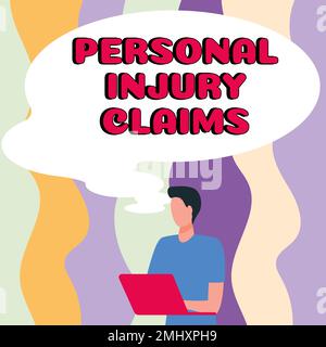 Hand writing sign Personal Injury Claims. Internet Concept being hurt ...