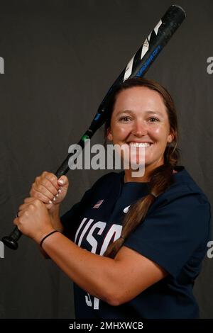 Infielder Hannah Flippen poses for a photo during media day at the USA ...