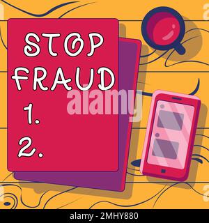 Text sign showing Stop Fraud. Business idea campaign advices people to ...