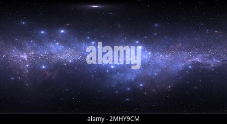 360° view of Space background with nebula and stars. Panorama ...
