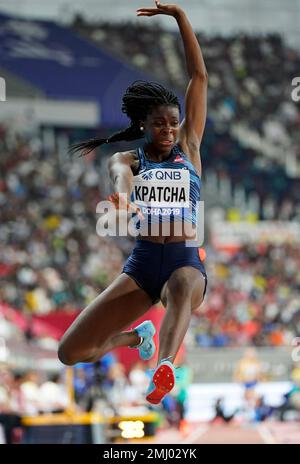 Hilary KPATCHA in the long jump at the Doha 2019 World Athletics ...